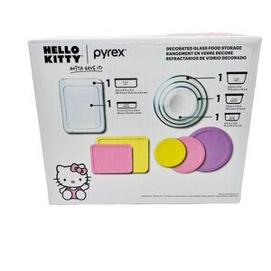 Hello Kitty | Kitchen | Hello Kitty Pyrex Piece Glass Food Storage Set ...